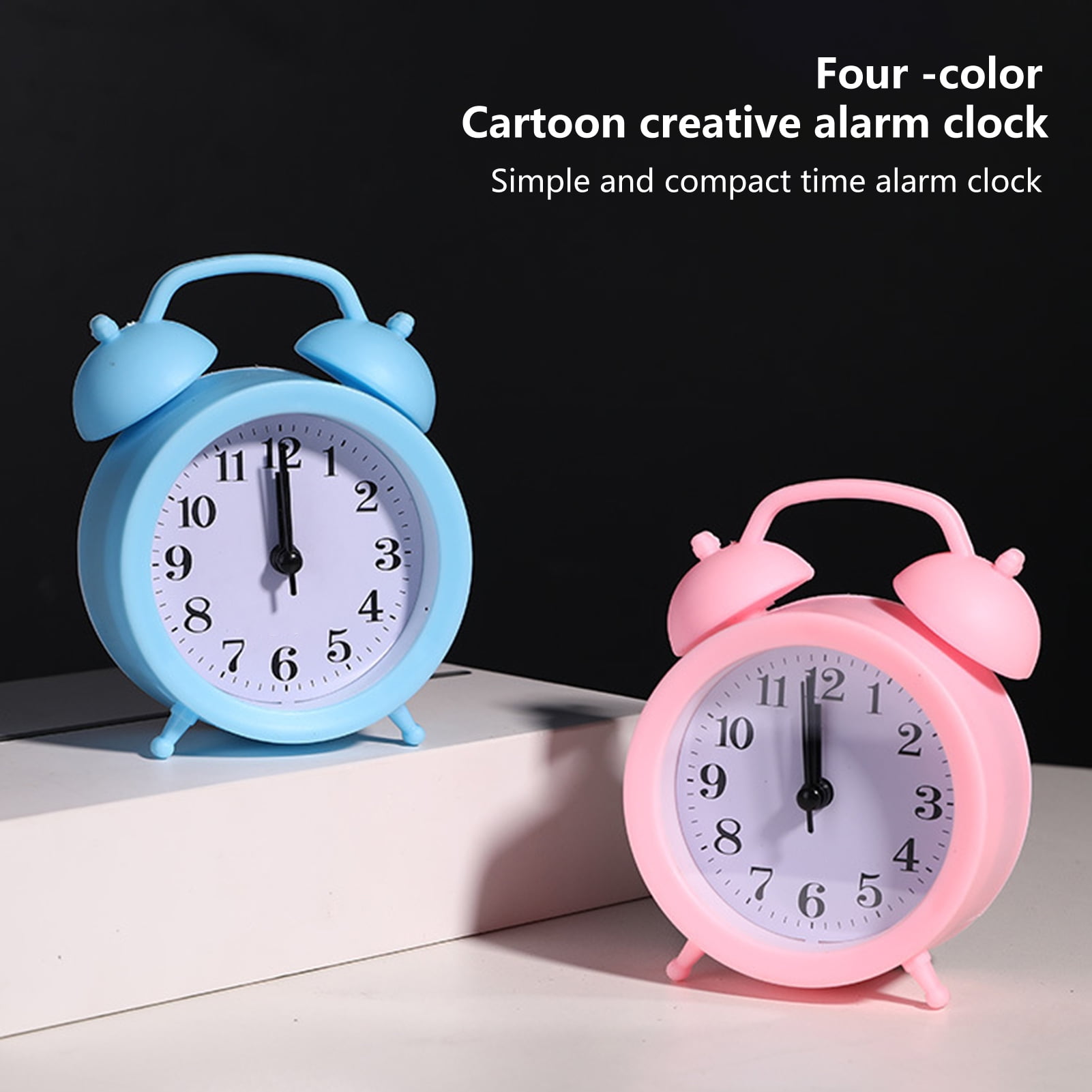 Anvazise Double Bell Clock Accurate Timekeeping Battery Operated Analog ...