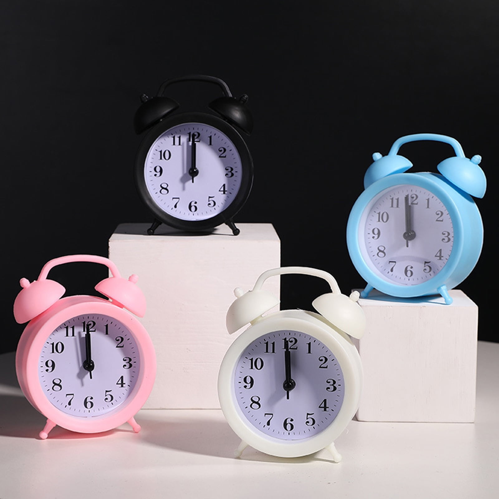 Anvazise Double Bell Clock Accurate Timekeeping Battery Operated Analog ...