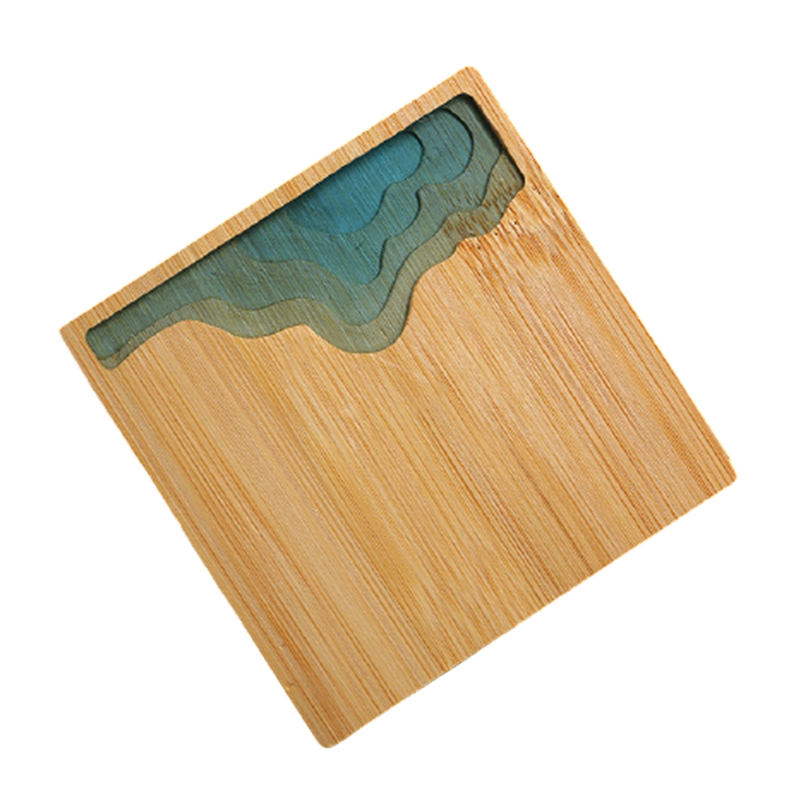 Anvazise Epoxy Resin Transparent Bamboo Insulation Pad Landscape ...