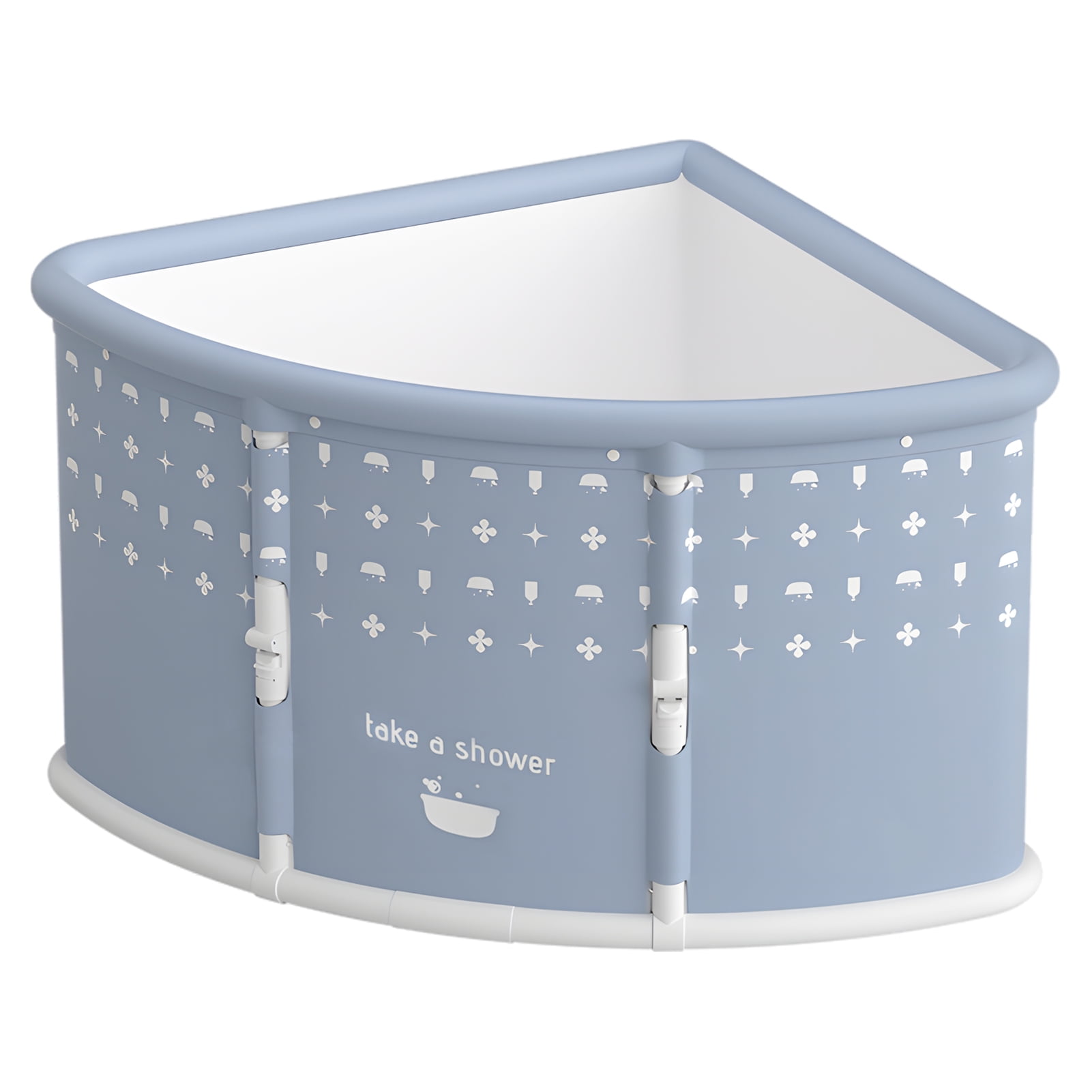 Anvazise Fan-shaped Foldable Bathtub, Portable Bathtub for Adult, Large ...