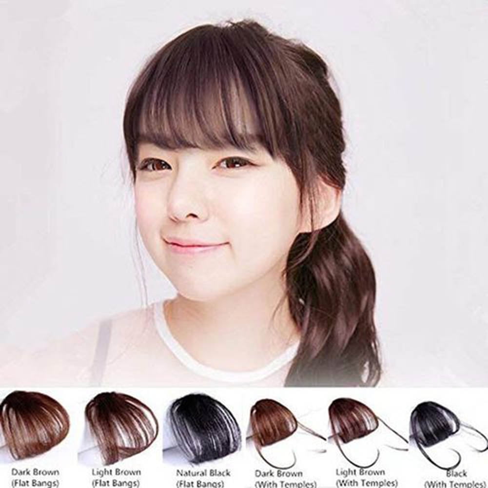 Anvazise Fashion Ladies Thin Clip On Air Bang Front Fringe Wig Hair ...