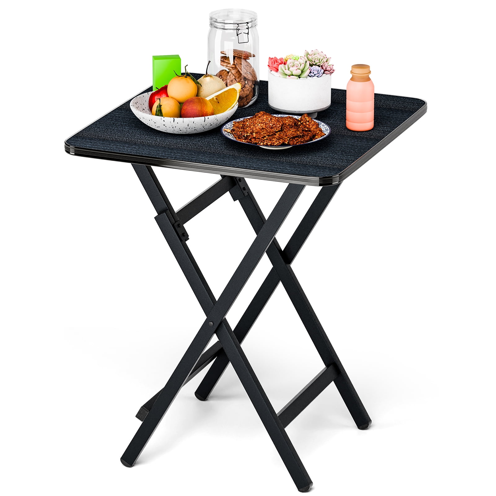 Anvazise Folding Table, Foldable TV Tray Table, TV Dinner Folding Table ...