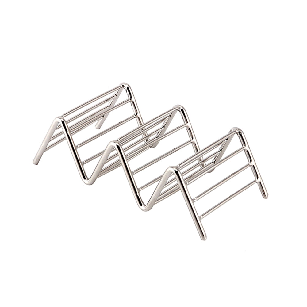 Anvazise Hard Wave Stainless Steel Mexican Food Rack Stand Shell Taco ...