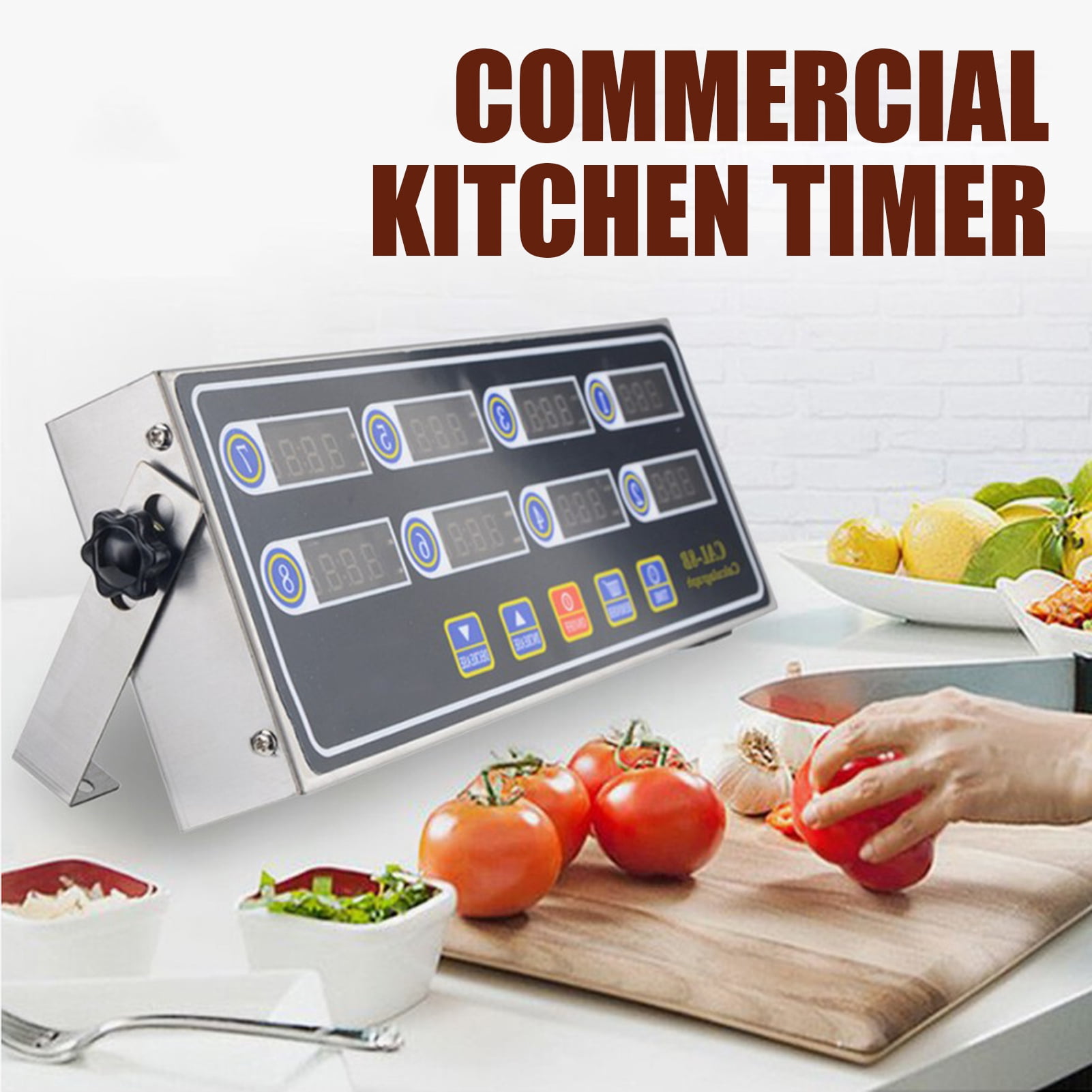 Anvazise Kitchen Timer,Stainless Steel Multi-channel Digital Commercial ...