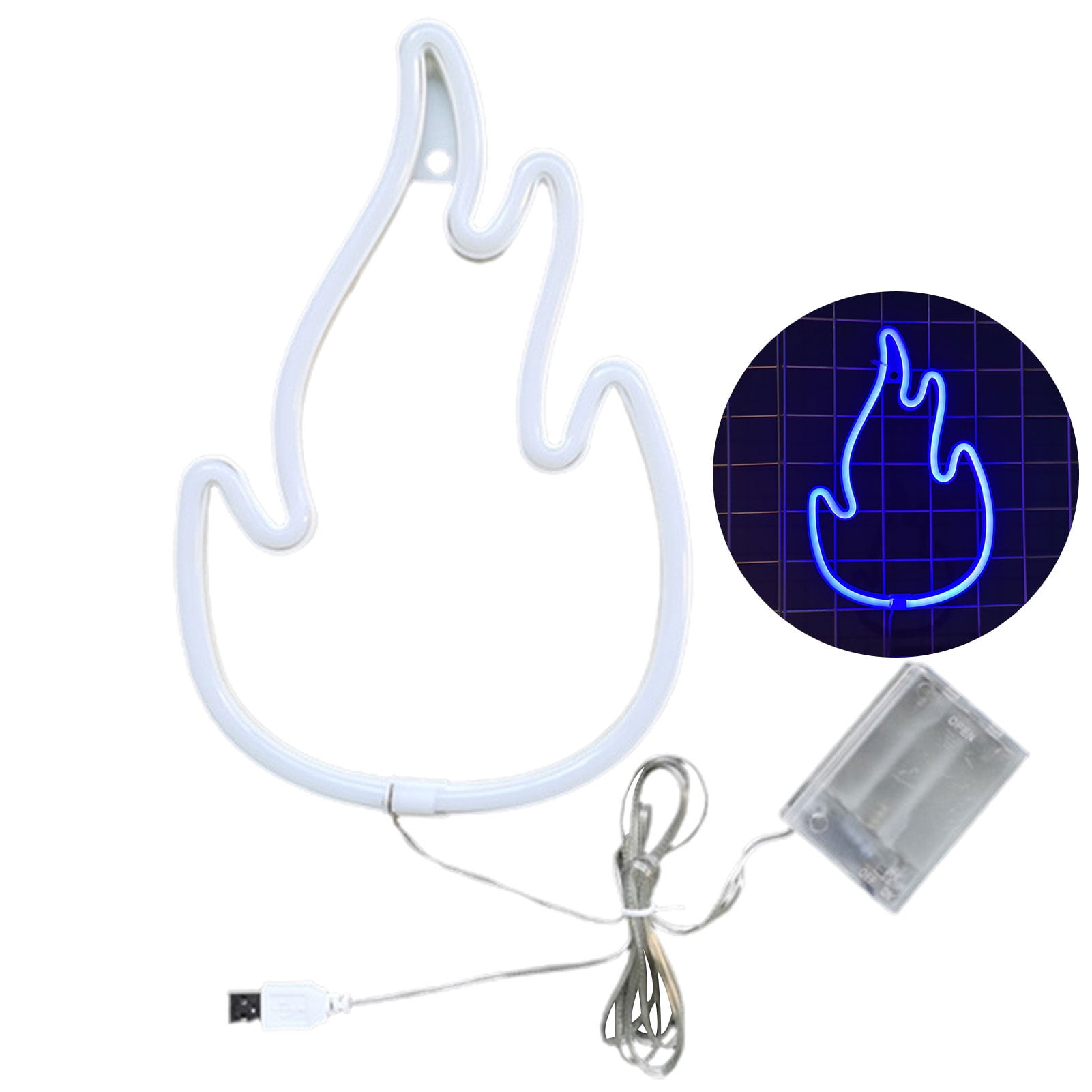 Anvazise LED Neon Light Creative Shape USB/Battery Operated Flicker ...