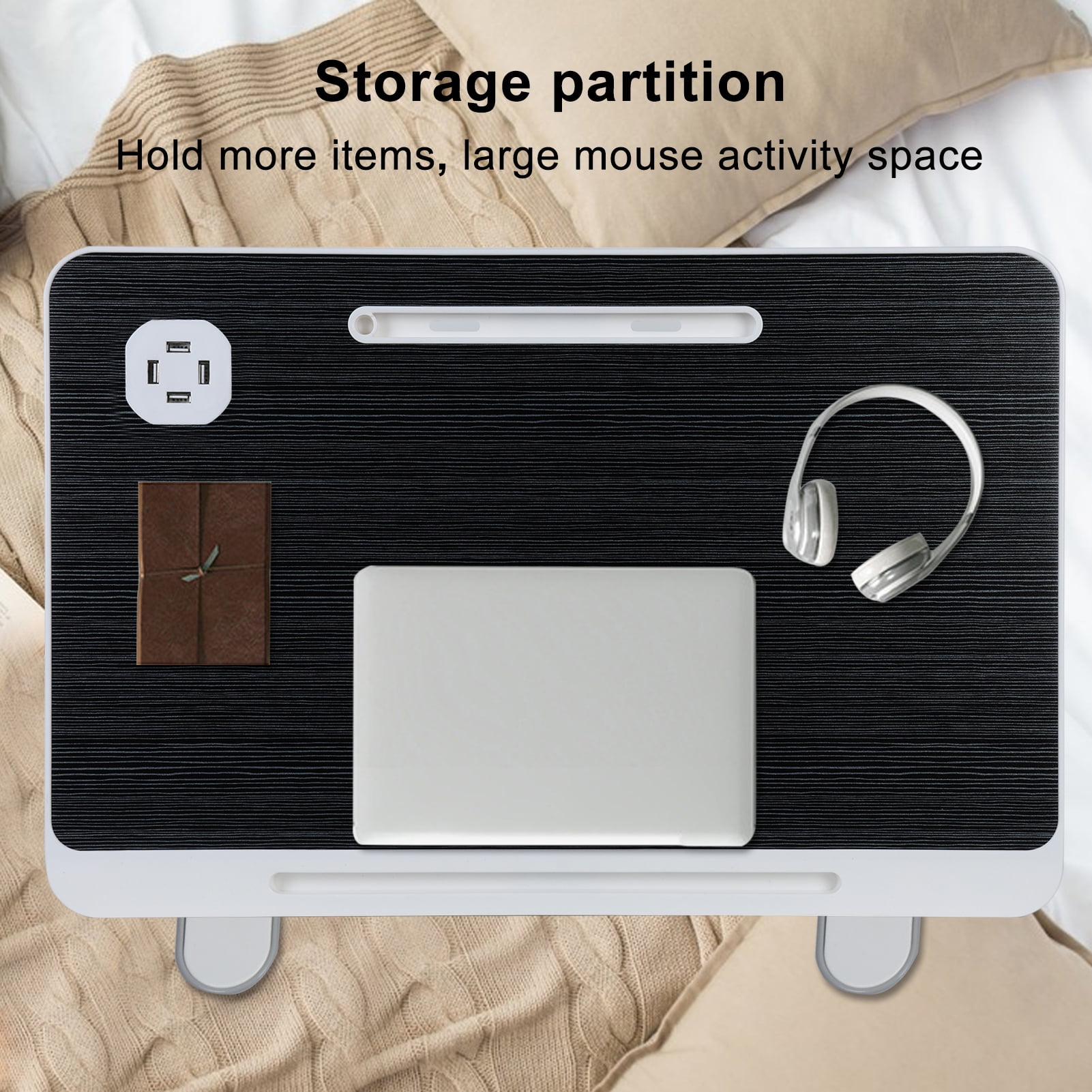 Anvazise Laptop Bed Tray Table Height Angle Adjustable Laptop Bed Stand ...