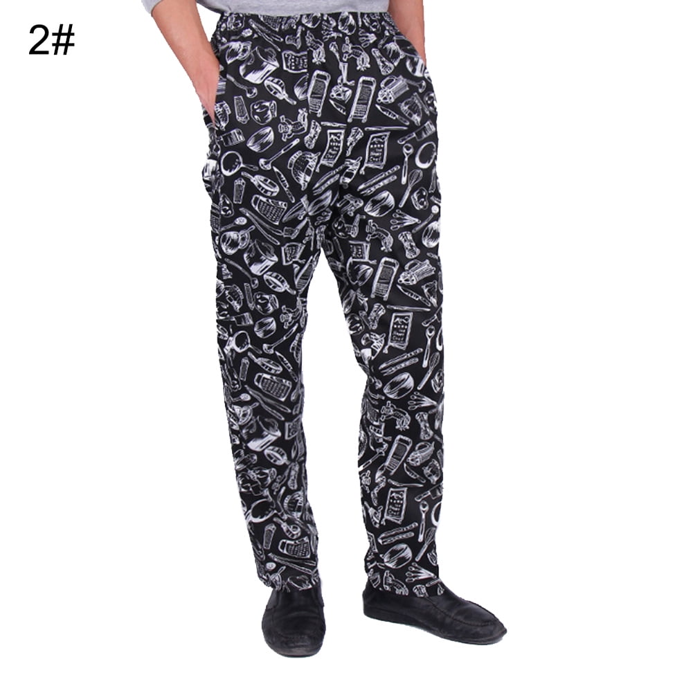 Anvazise Men Stripe Plaid Chili Printed Hotel Restaurant Kitchen Chef ...