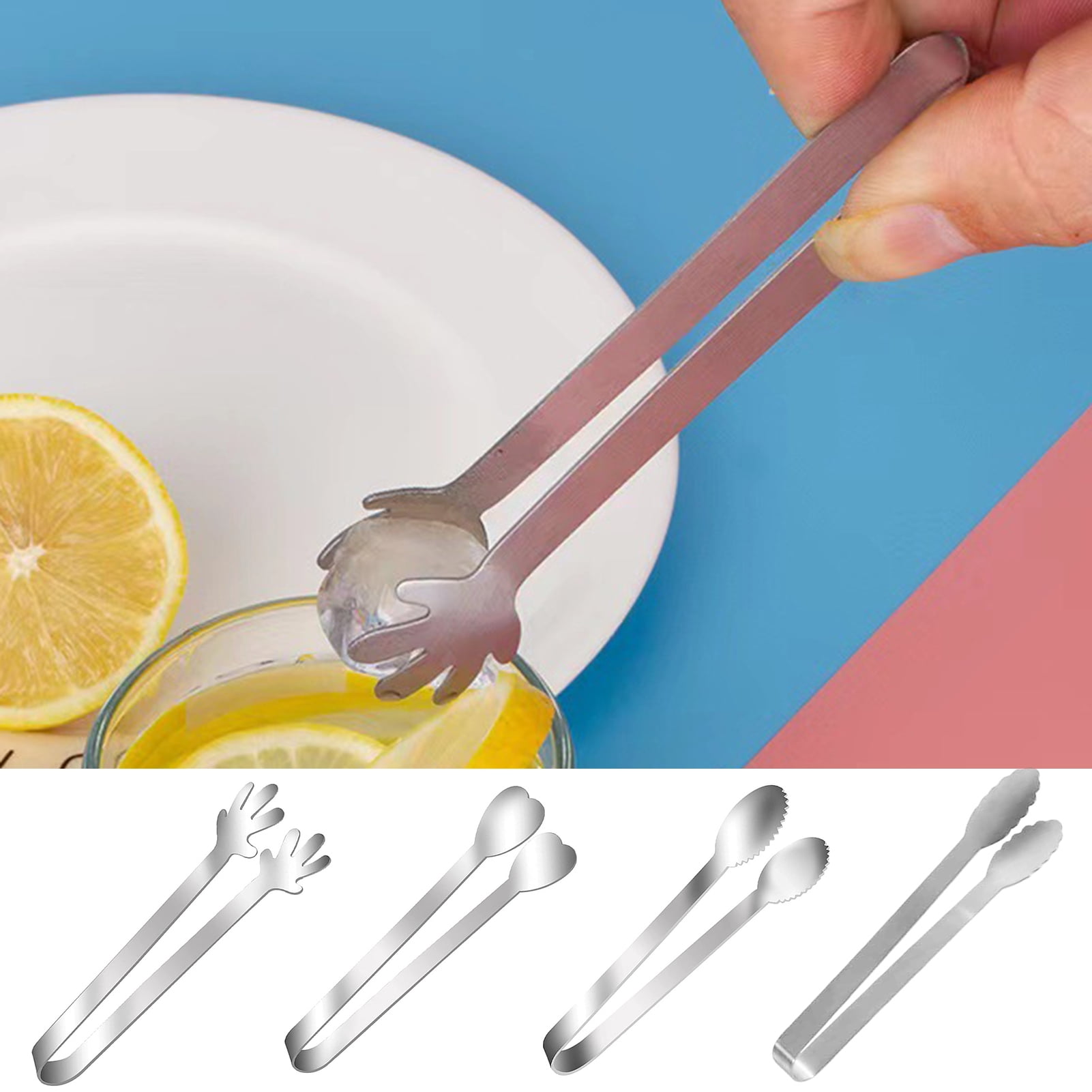 Anvazise Mini Food Tongs Stainless Steel Thickened Non-deformation ...