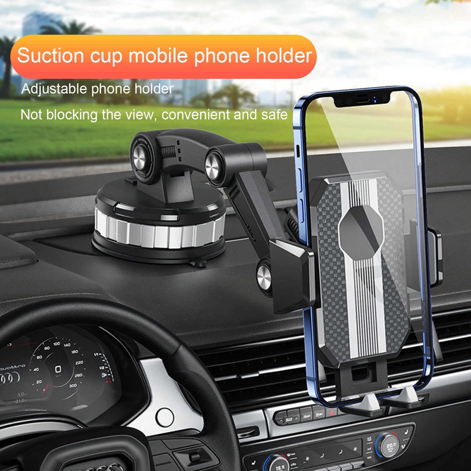 Anvazise Mobile Phone Holder with Lock Sucker Stand Charging Port ...