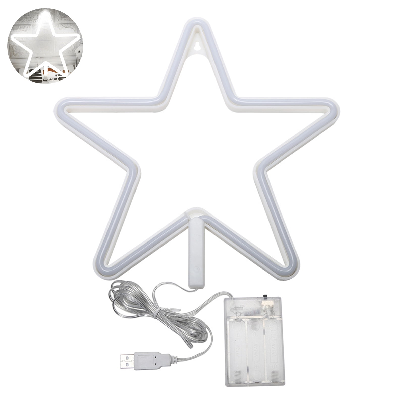 Anvazise Neon Lamp Romantic USB/Battery Powered Wall Decoration ...