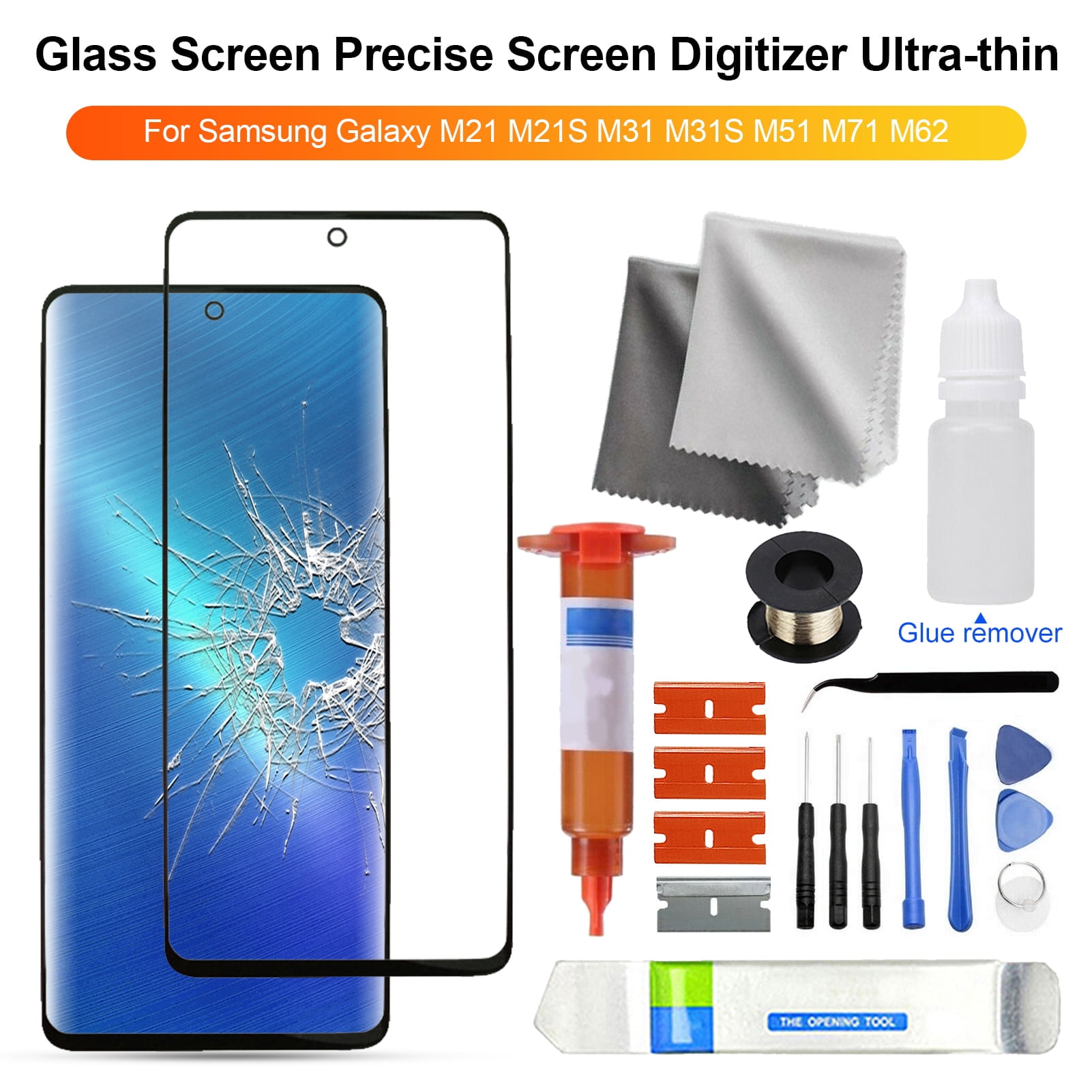Anvazise Outer Front Glass Screen Touch Panel Replacement Repair Parts ...