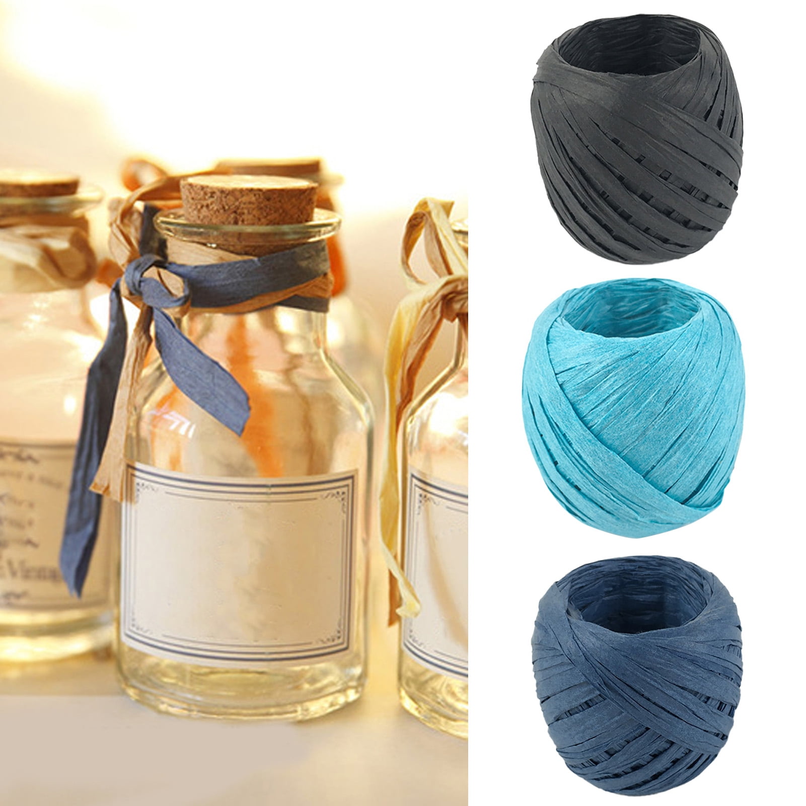 Anvazise Paper Ribbon Wear-resistant Multi-Purpose 17 Colors Raffia ...