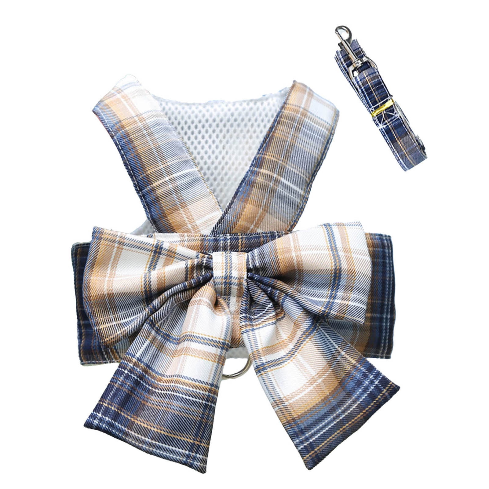 Anvazise Pet Chest Strap Set Plaid Pattern Dress-up Good Air ...