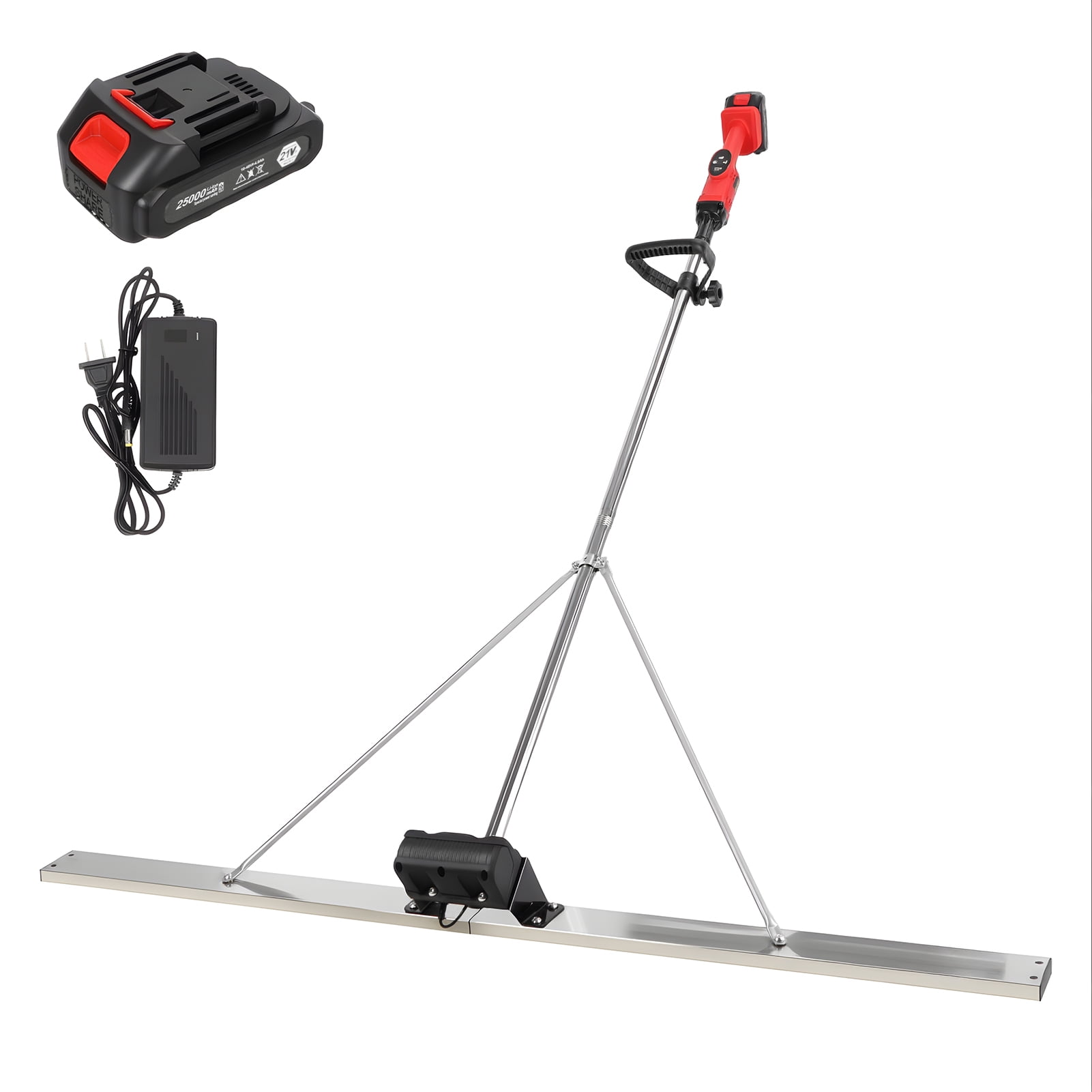 Anvazise Power Screed Concrete Vibratory Tool, 3000-6000RPM Concrete Finishing Tool, Cordless ...