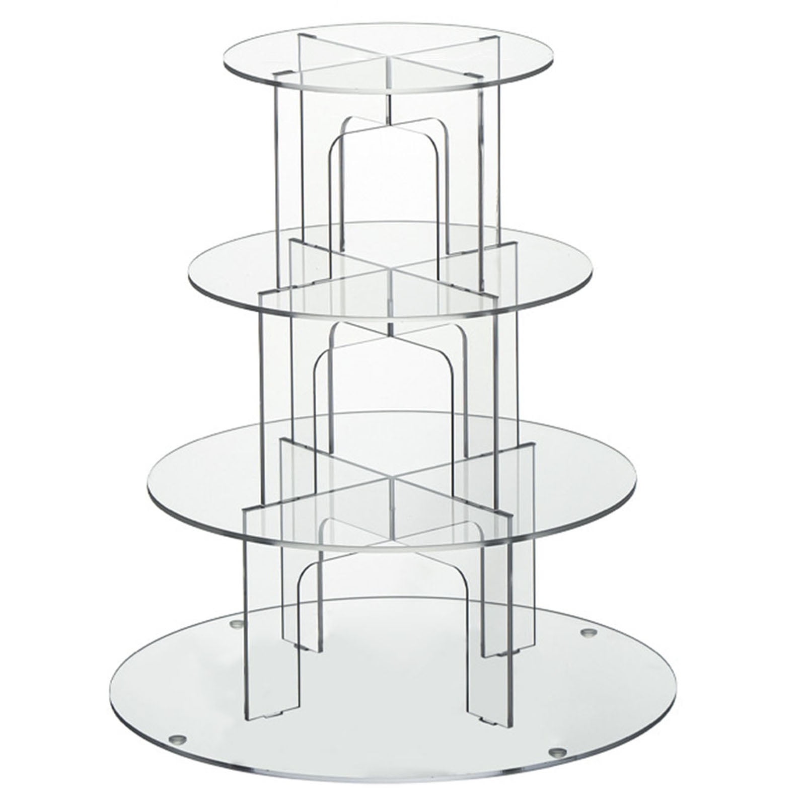 Anvazise Round Cake Stand Transparent Multi-layer Simple Installation ...