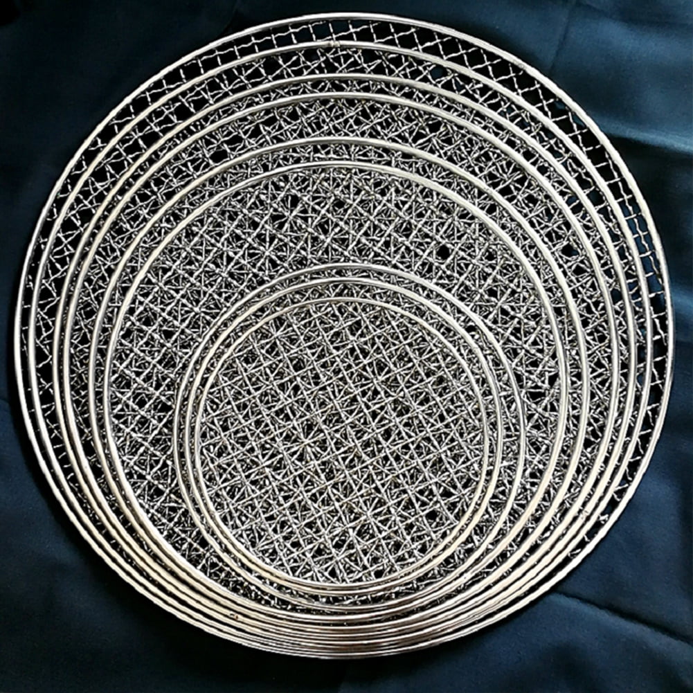 Anvazise Round Stainless Steel BBQ Grill Roast Mesh Net Non-stick ...