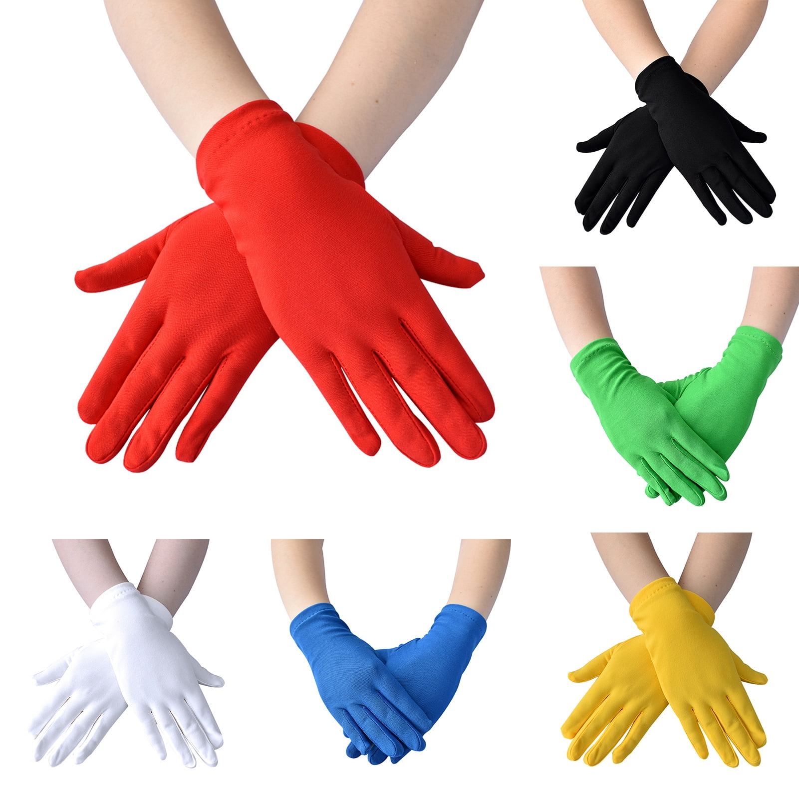 Anvazise Short Thin Dance Gloves Breathable Non-slip Sweat-absorption ...