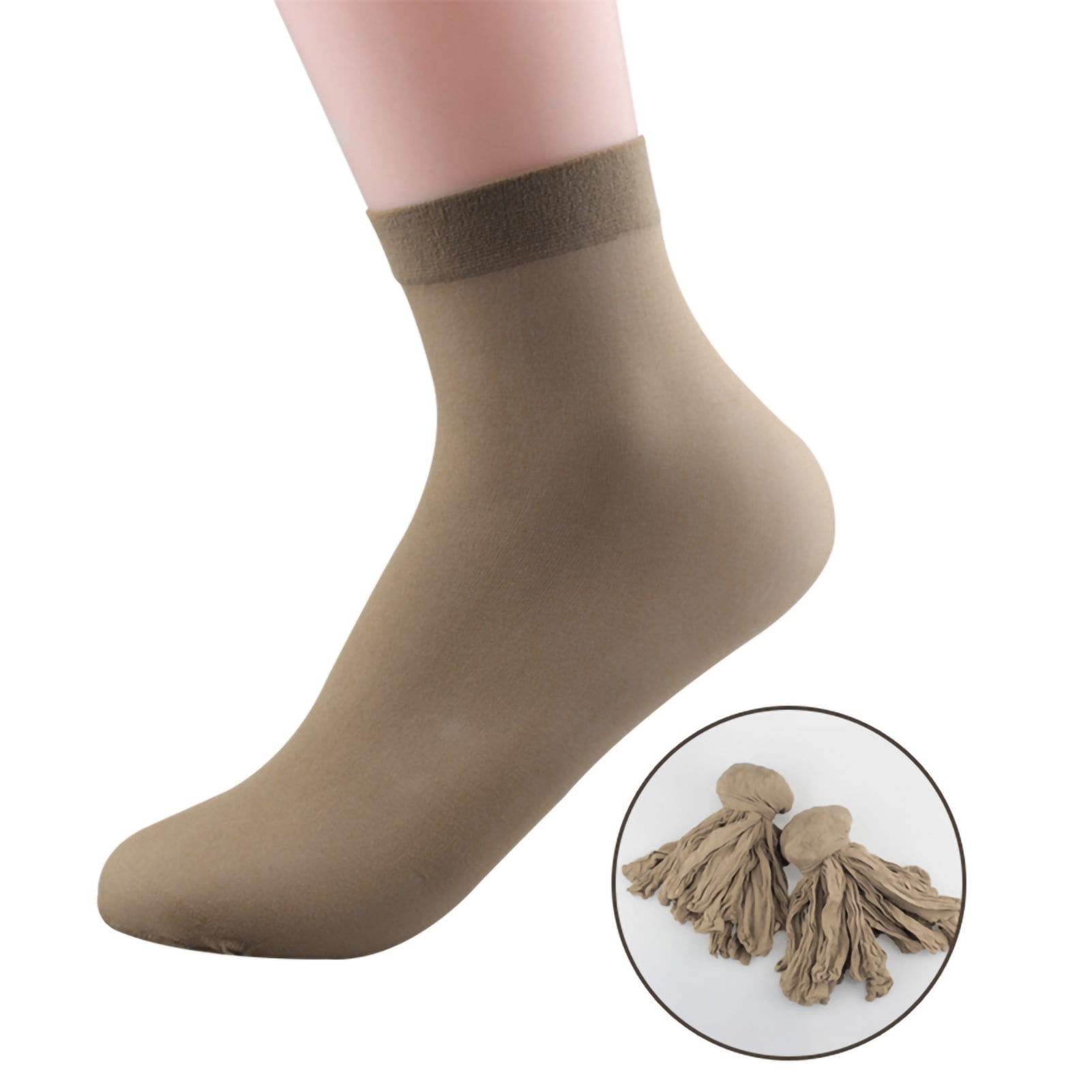 Anvazise Socks Disposable Soft Polyester Solid Color Breathable Unisex ...