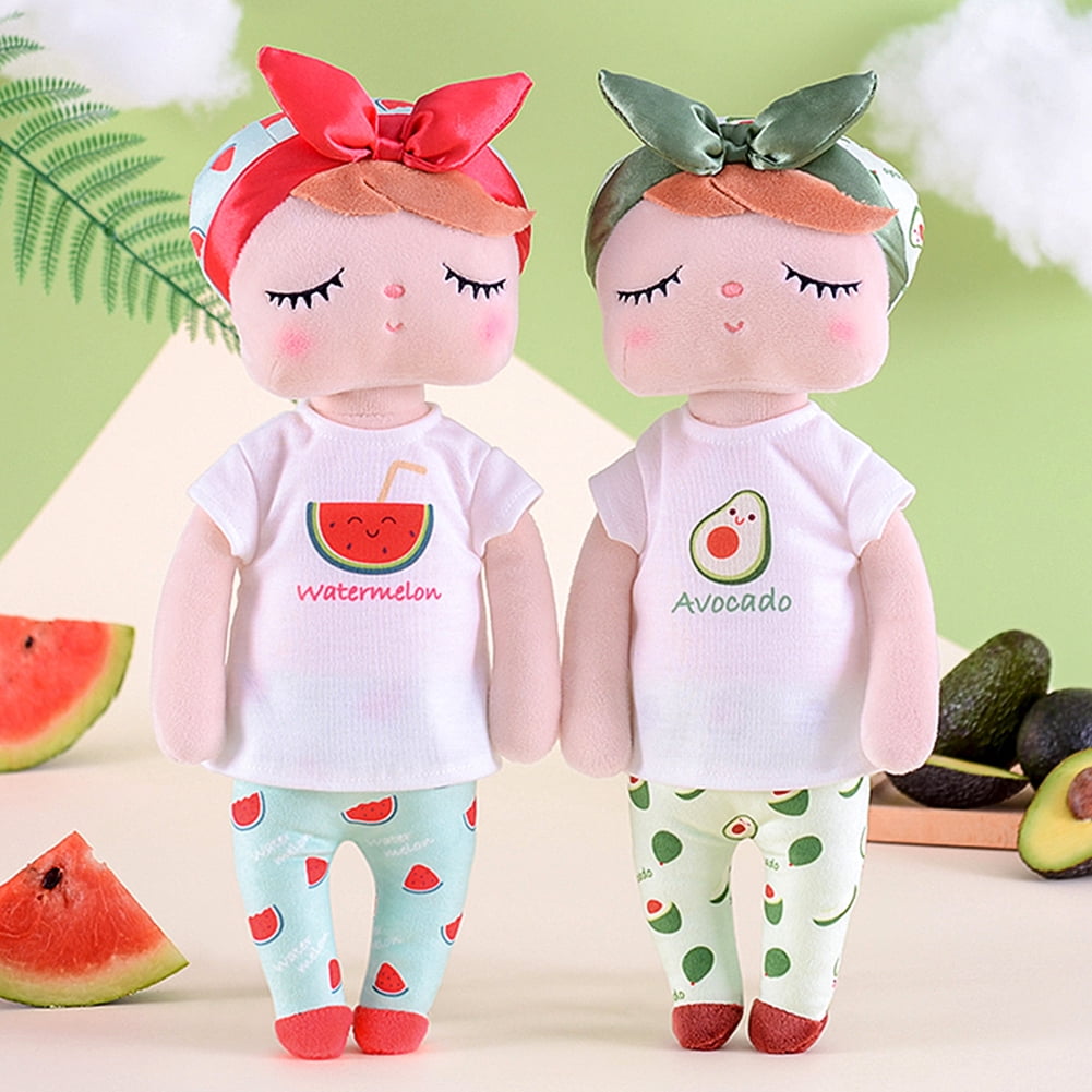 Anvazise Soft Cute Girl Plush Doll Stuffed Toys Children Kids Birthday Gift Home Decor Peach ...