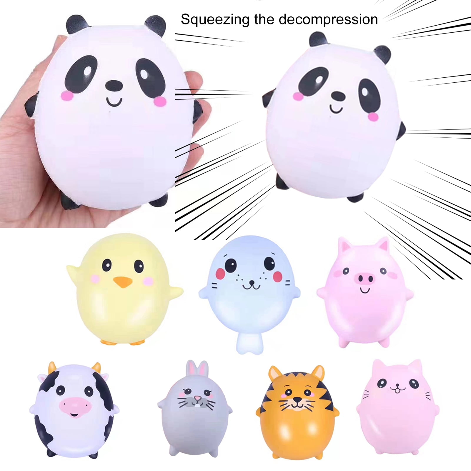 Anvazise Squishy Toy Lovely Shape Anxiety Relief Soft Children Squishy ...