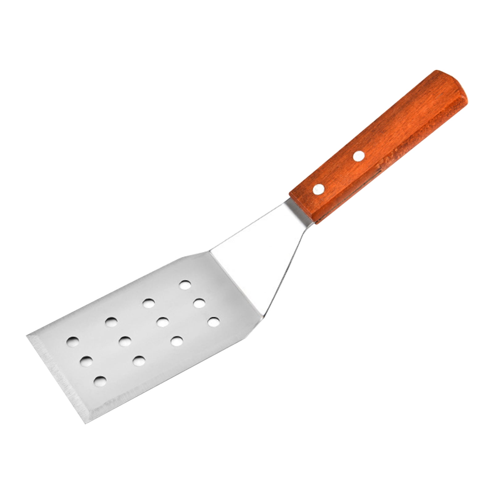 Anvazise Stainless Steel Frying Spatula with Wooden Handle Non-stick ...