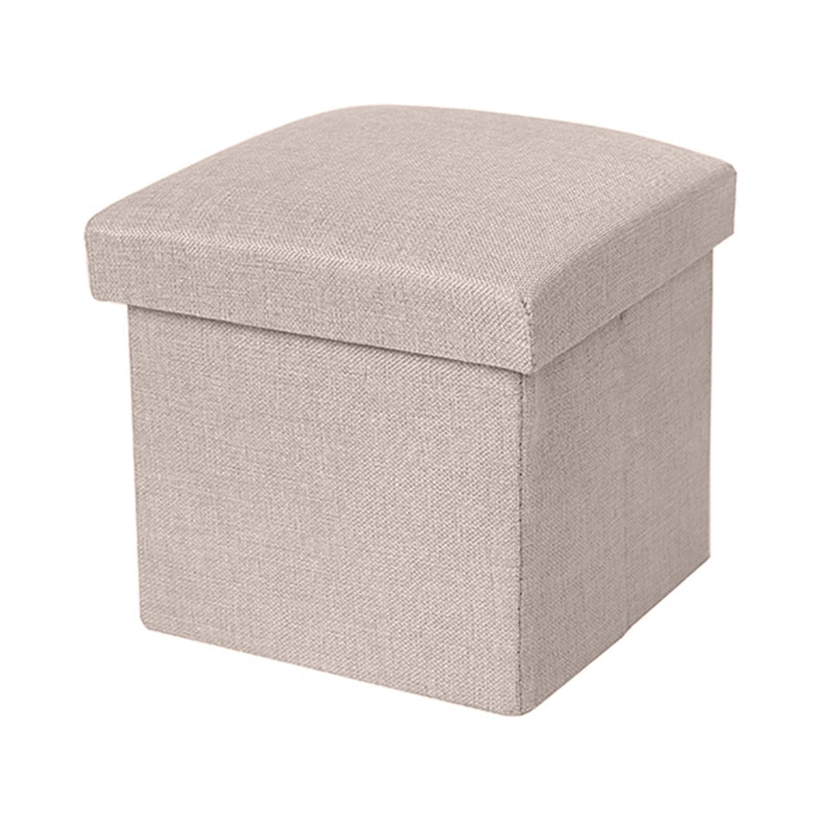 Anvazise Storage Box Strong Load Bearing Capacity Foldable Fabric Versatile Storage Ottomans ...