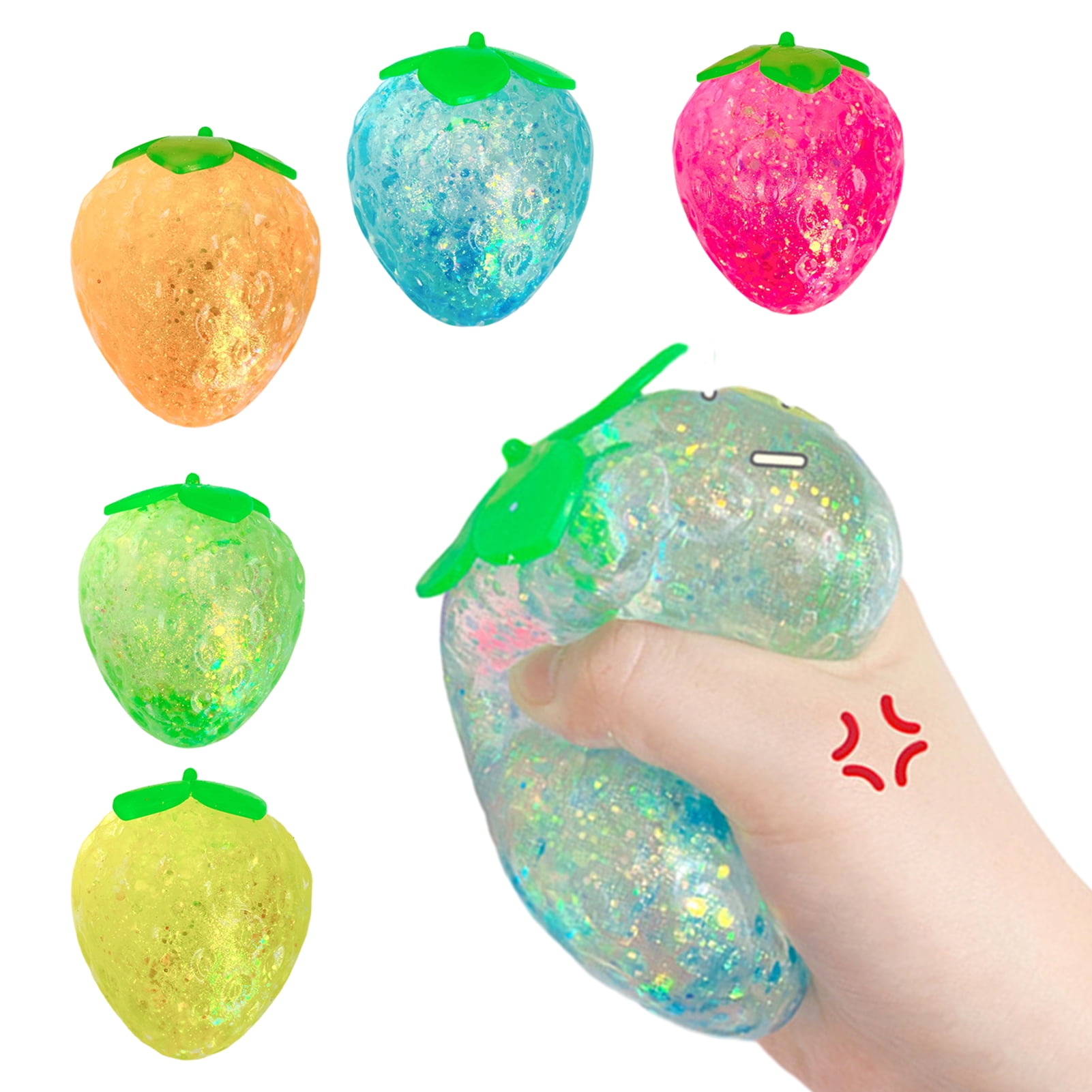 Anvazise Stress Relief Toy Simulated Colorful Strawberry Slow Rebound ...