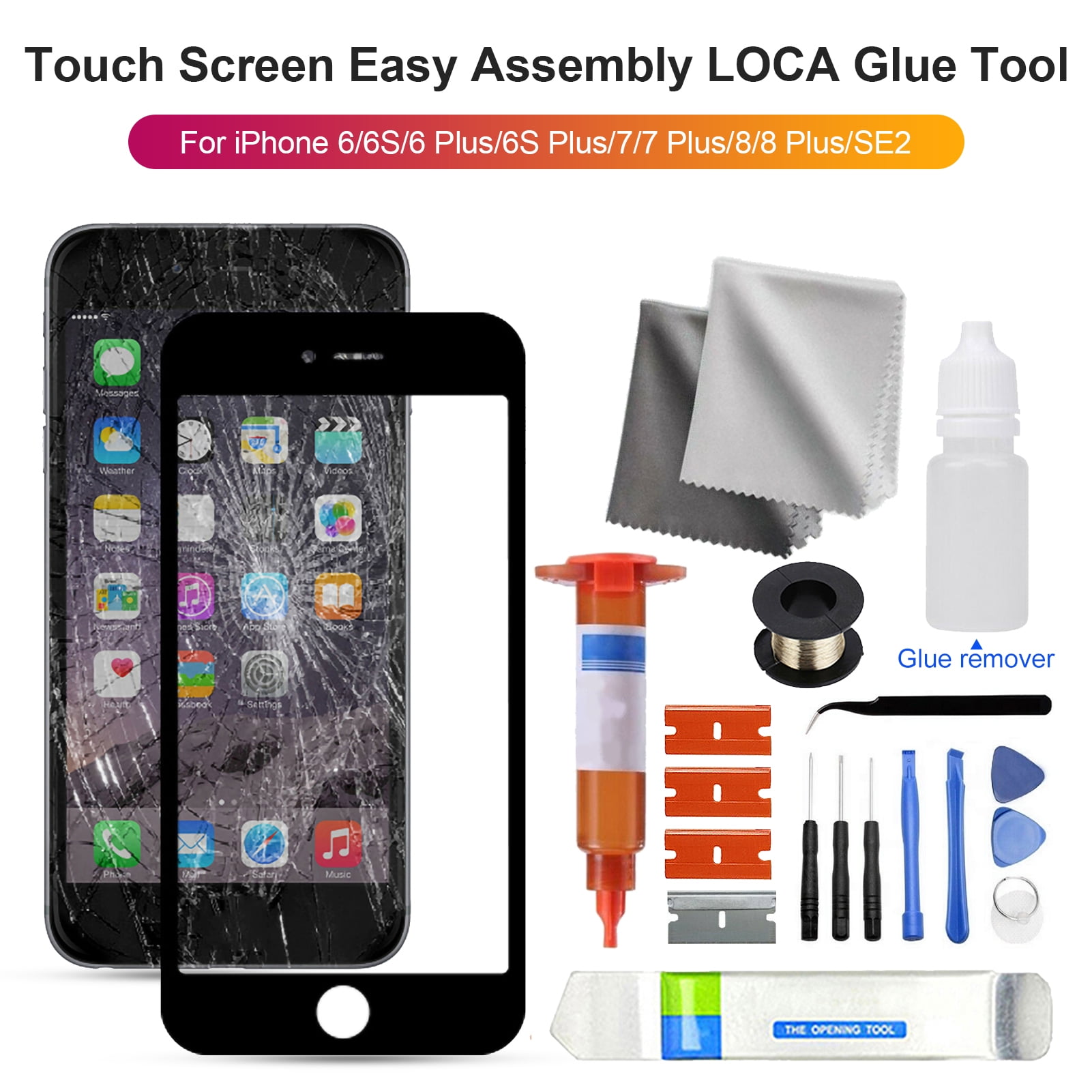 Anvazise Easy Assembly LOCA Glue Tool Tempered Glass Front Glass Screen Repair Kit Spare Parts ...