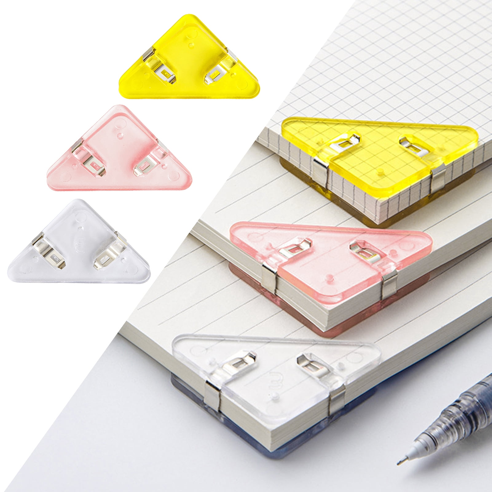 Anvazise Transparent Corner Clips Prevent Book Curling Multifunctional ...