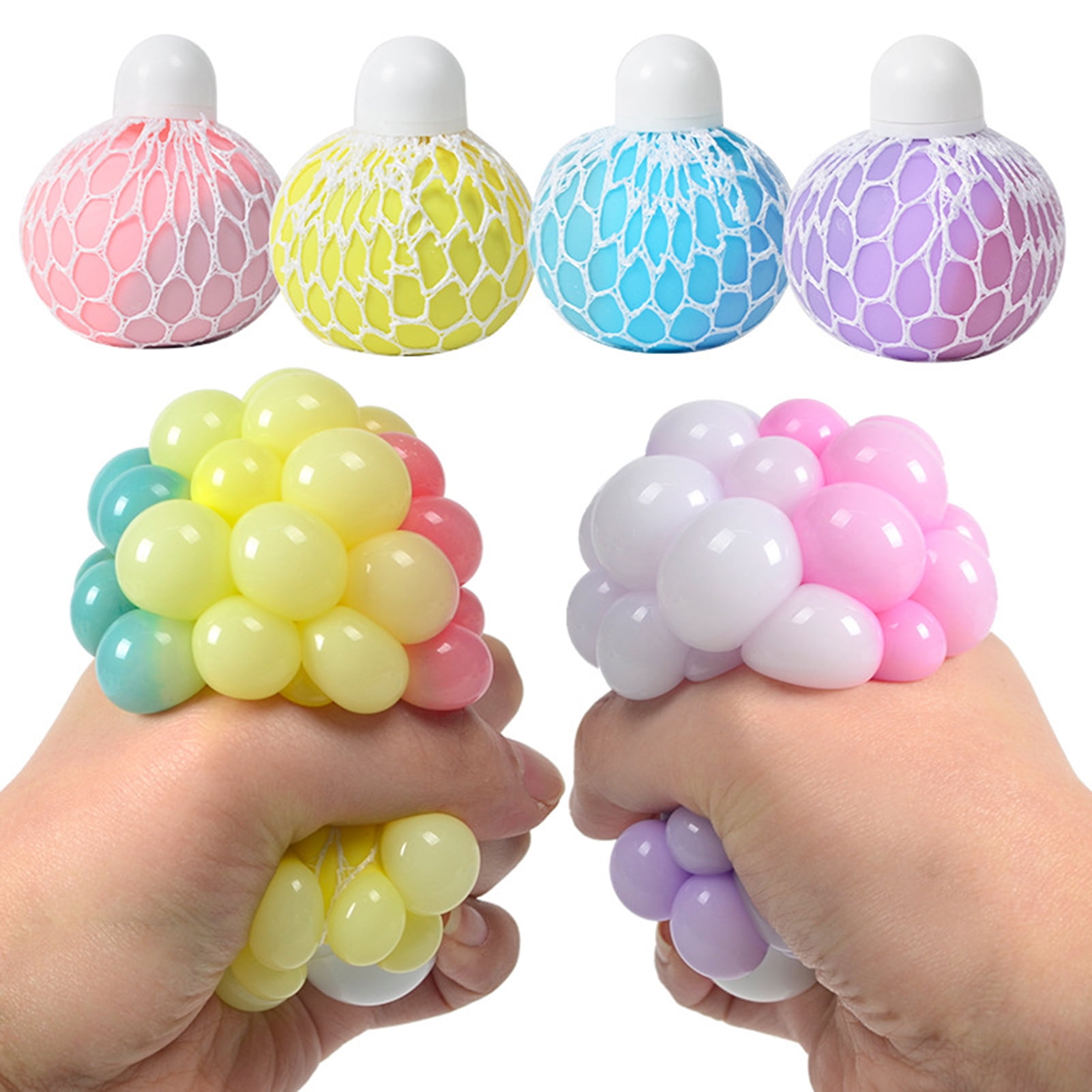 Anvazise Vent Ball Toy Quick Rebound 3-Color Mixed Discolored Grape ...