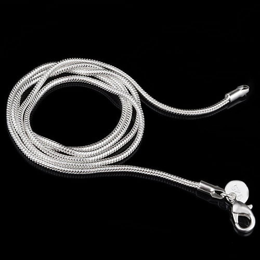 Anvazise Women\'s Simple Design 925 Sterling Silver 2mm Snake Chain ...