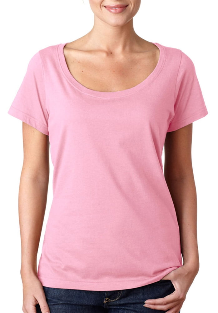 Anvil 391 Women's Fitted Scoop-Neck Sheer T-Shirt - Charity Pink ...