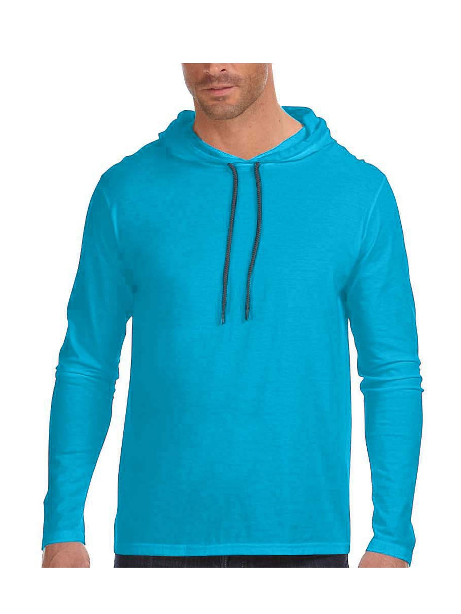 Anvil Adult Lightweight Long Sleeve Hooded Tee, Style 987 - Walmart.com