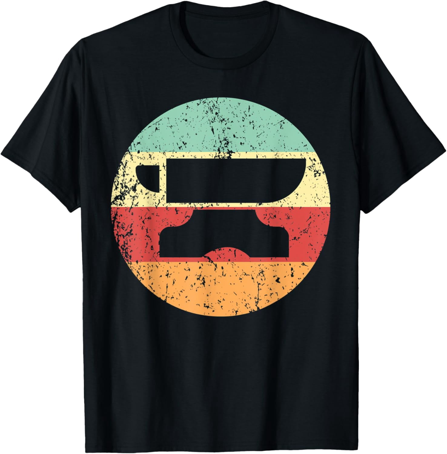 Anvil Blacksmith Metalworker Cool Retro 1970's Style Circle T-Shirt ...