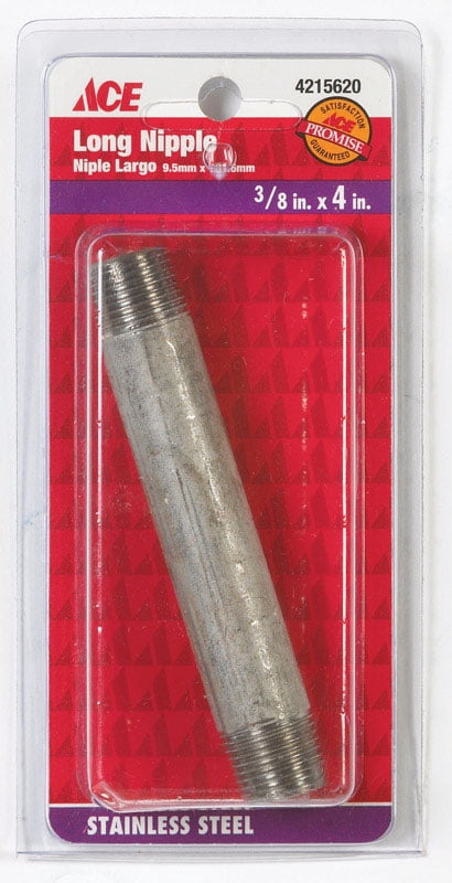 Anvil International 3/8 in. MPT Stainless Steel 4 in. L Nipple ...