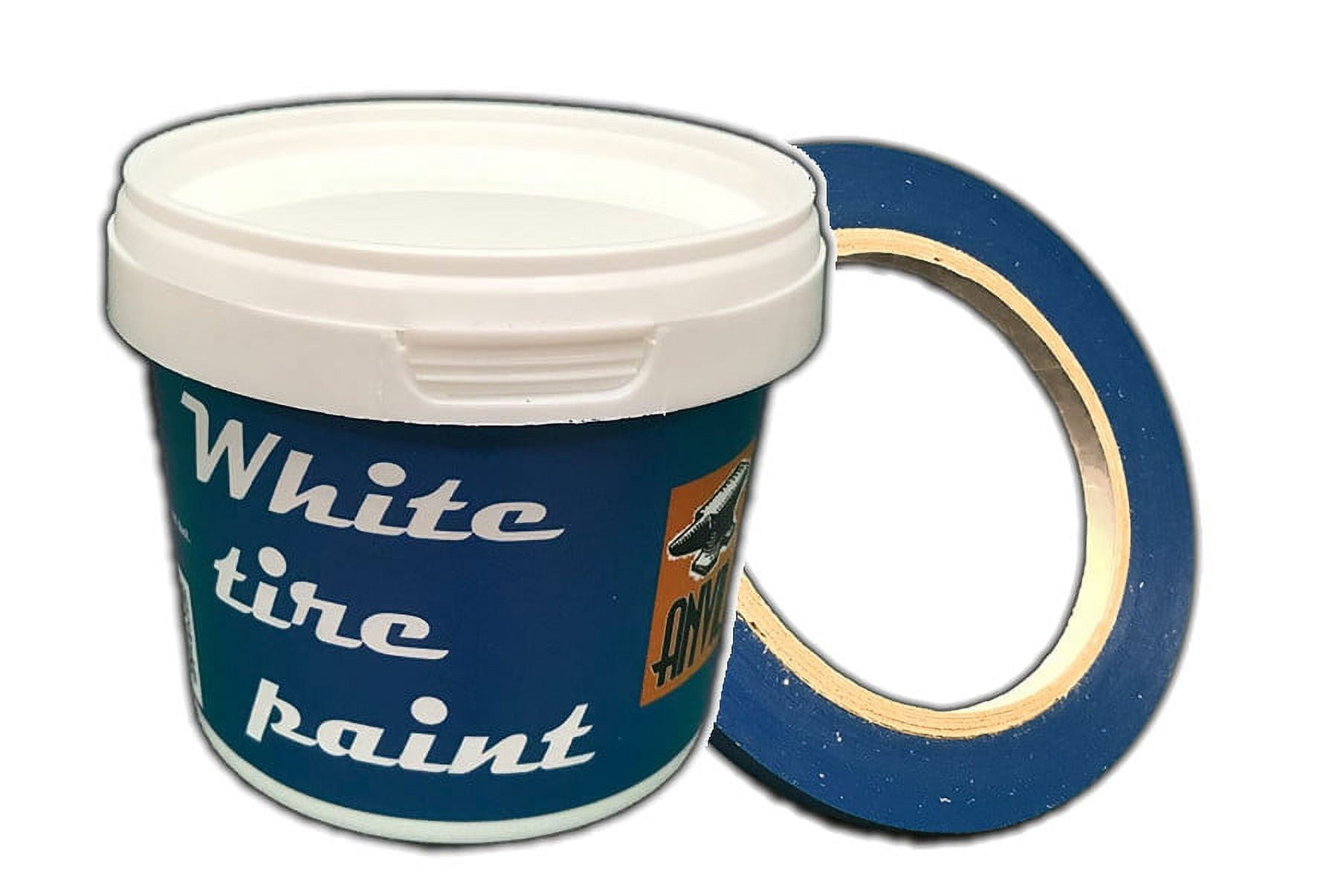 Anvil White Wall Tire Paint Auto Body Paint, Rubberized Finish, 250ml ...
