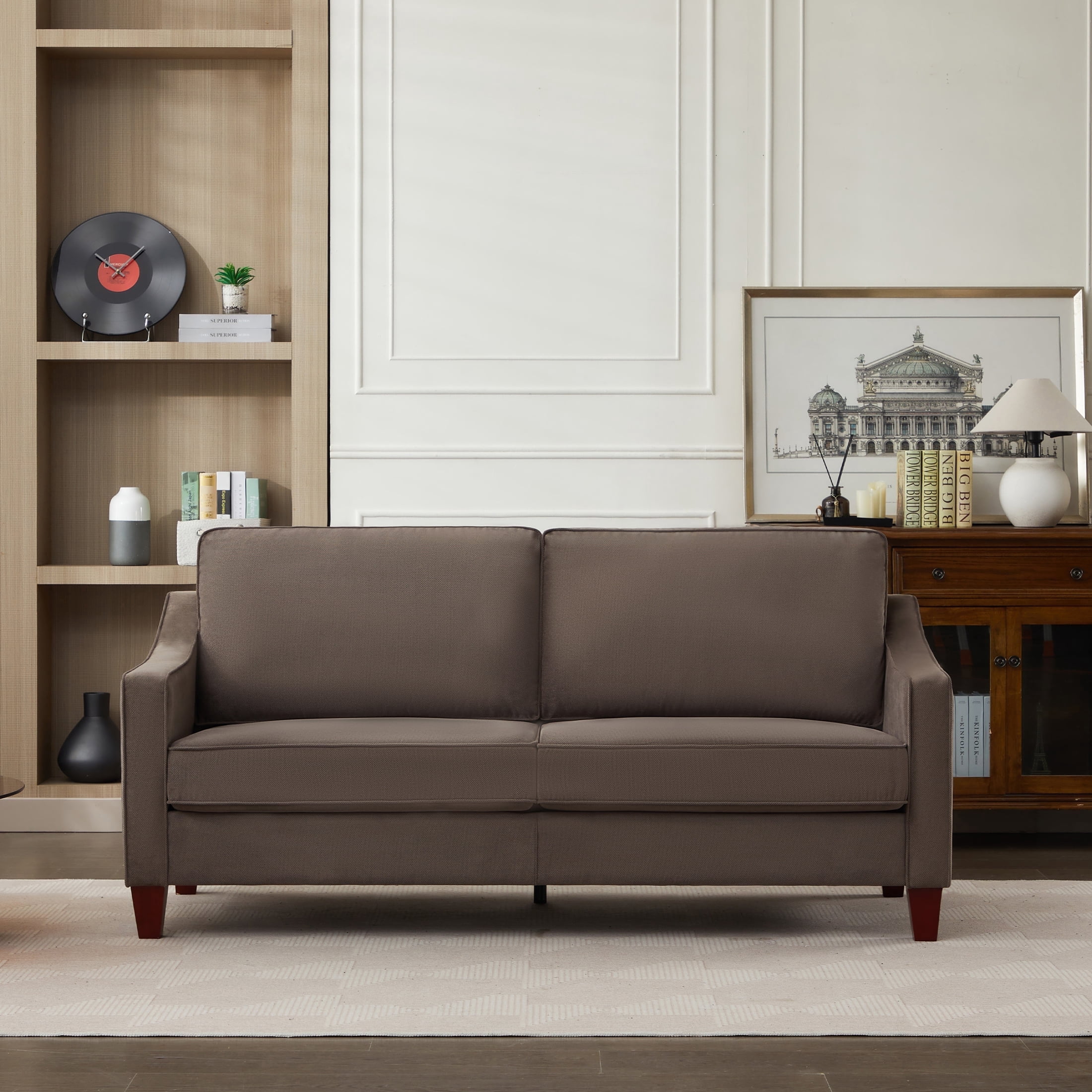 Anviora Home 73'' Comfy Small Couches for Living Room,Brown - Walmart.com