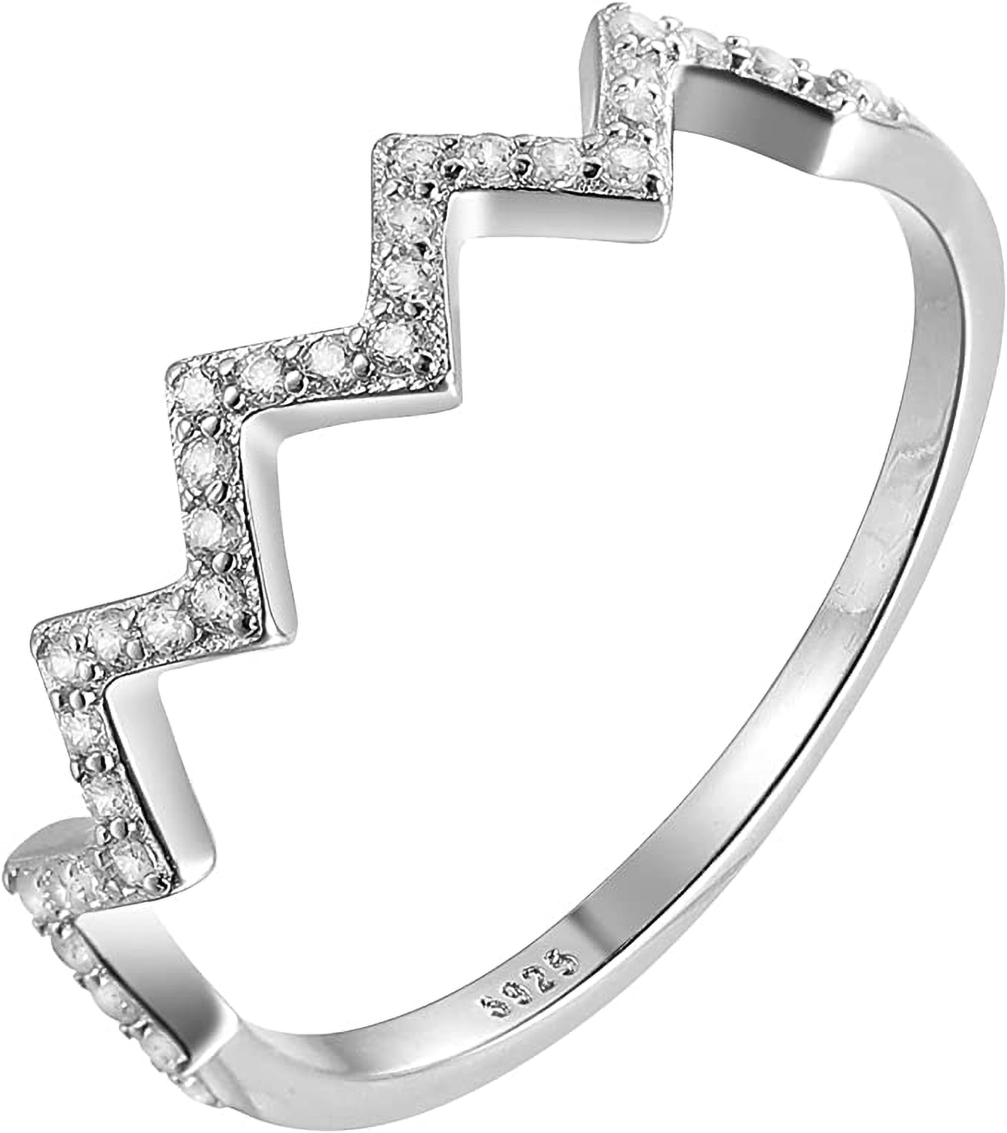 Anvirtue Highs and Lows Wave Ring Adjustable Wave V-Ring Inspirational ...