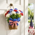 Anvora July 4th Patriotic Wreath Basket Front Door Wreath, 13.78 Inch ...