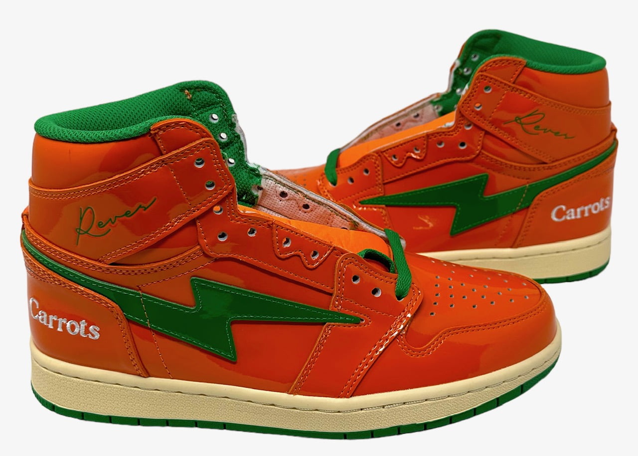 Anwar Carrots Men's '85 Hi Top Shoes X Reves Paris X Kool Kiy, Orange ...