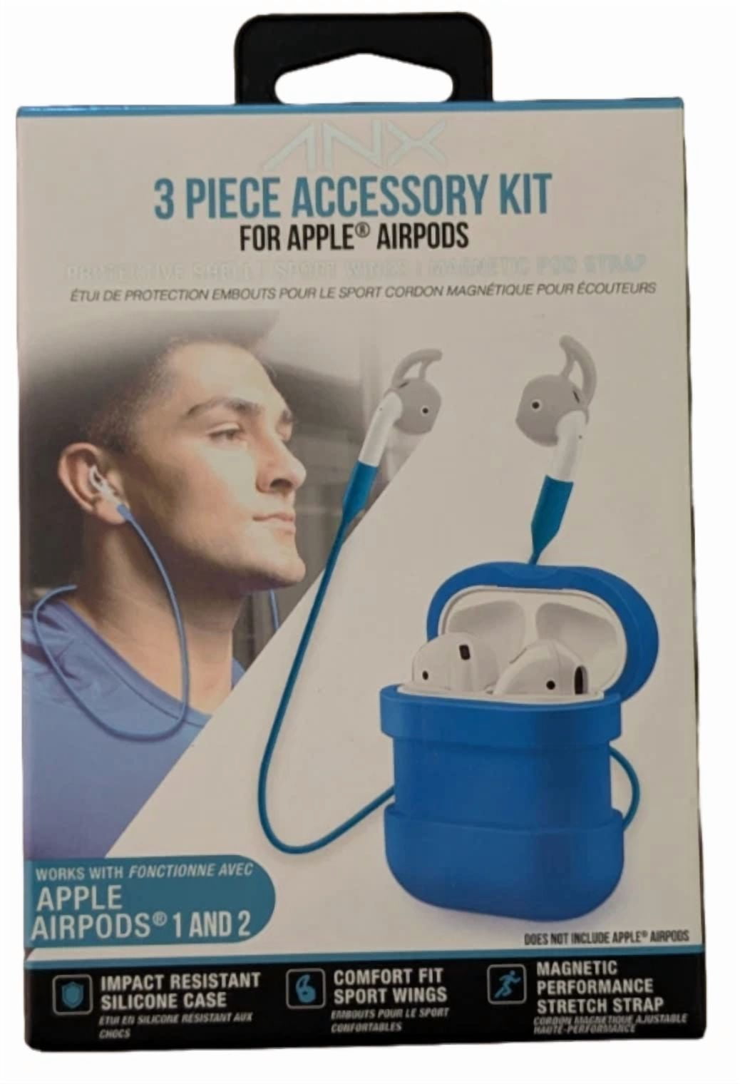 Anx 3 Piece Blue Accessory Kit For Apple Airpods 1 And 2 - Walmart.com