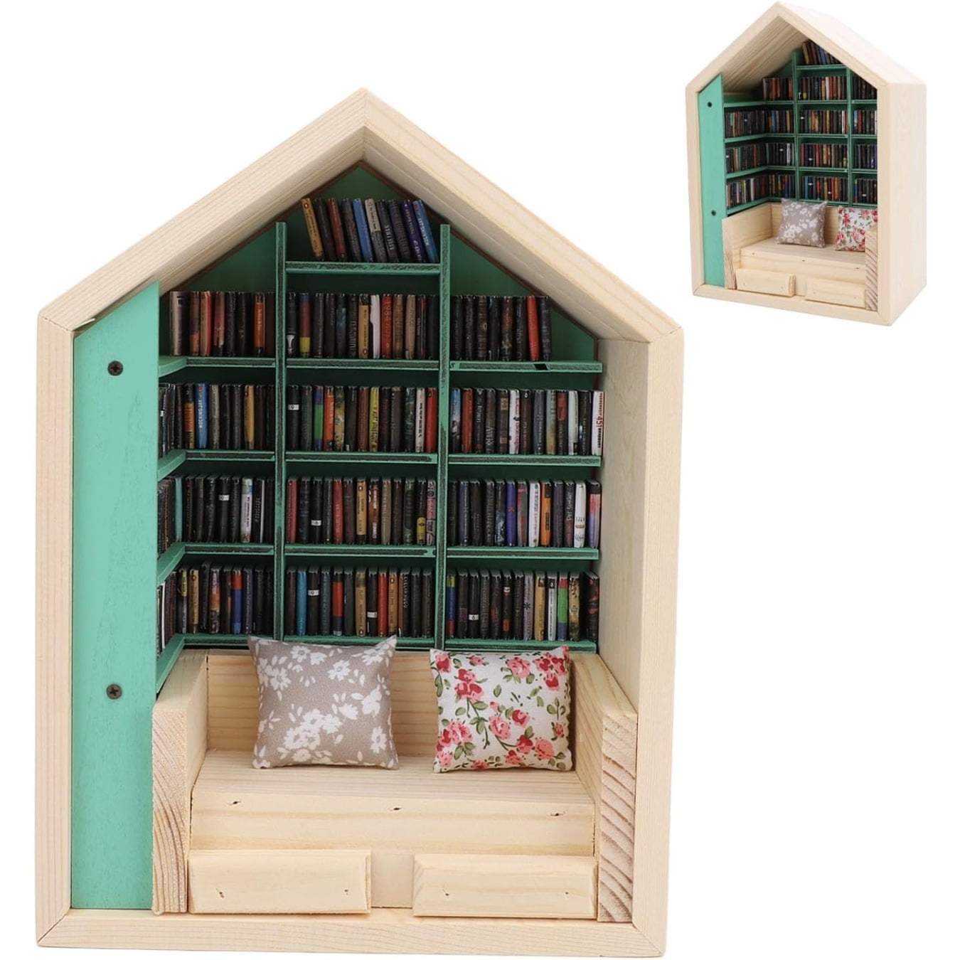Anxiety Bookshelf Shake Away Your Anxiety, Pine Wood Anxiety Bookshelf ...