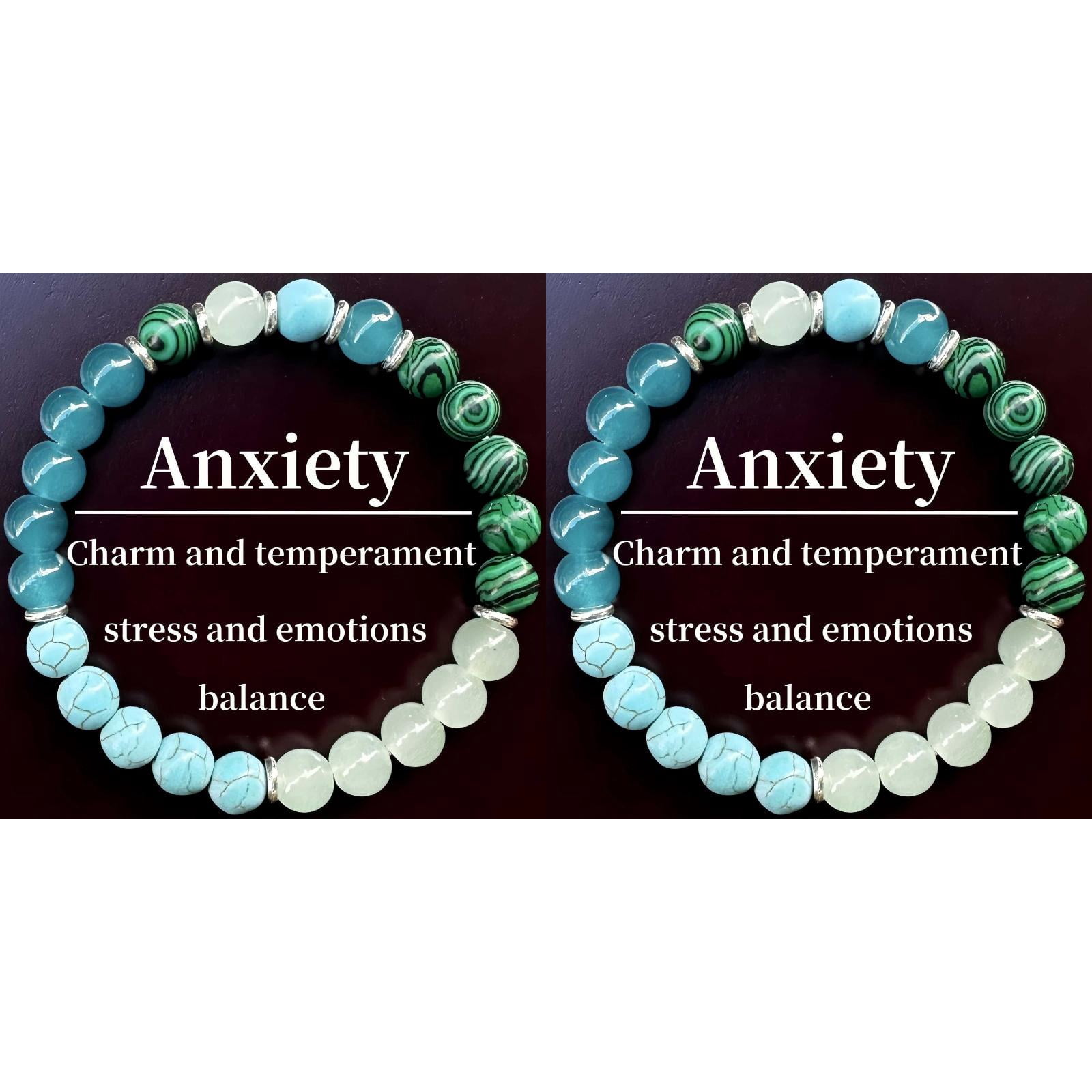 Anxiety Crystal Bracelet For Men And Women Natural Malachite Stone ...
