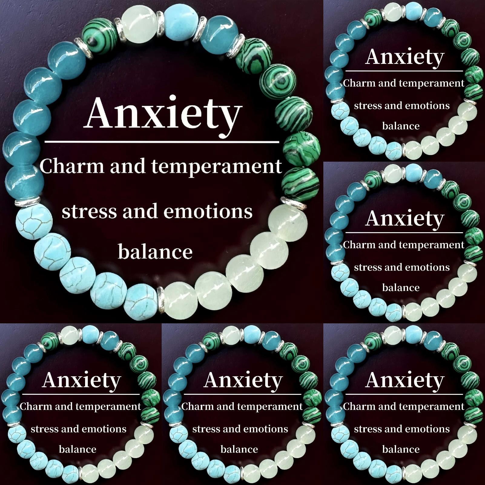 Anxiety Crystal Bracelet For Men And Women Natural Malachite Stone ...