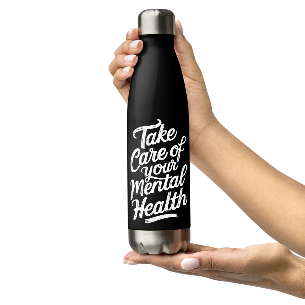 Anxiety Depression Awareness Stainless Steel Water Bottle, Take Care of ...