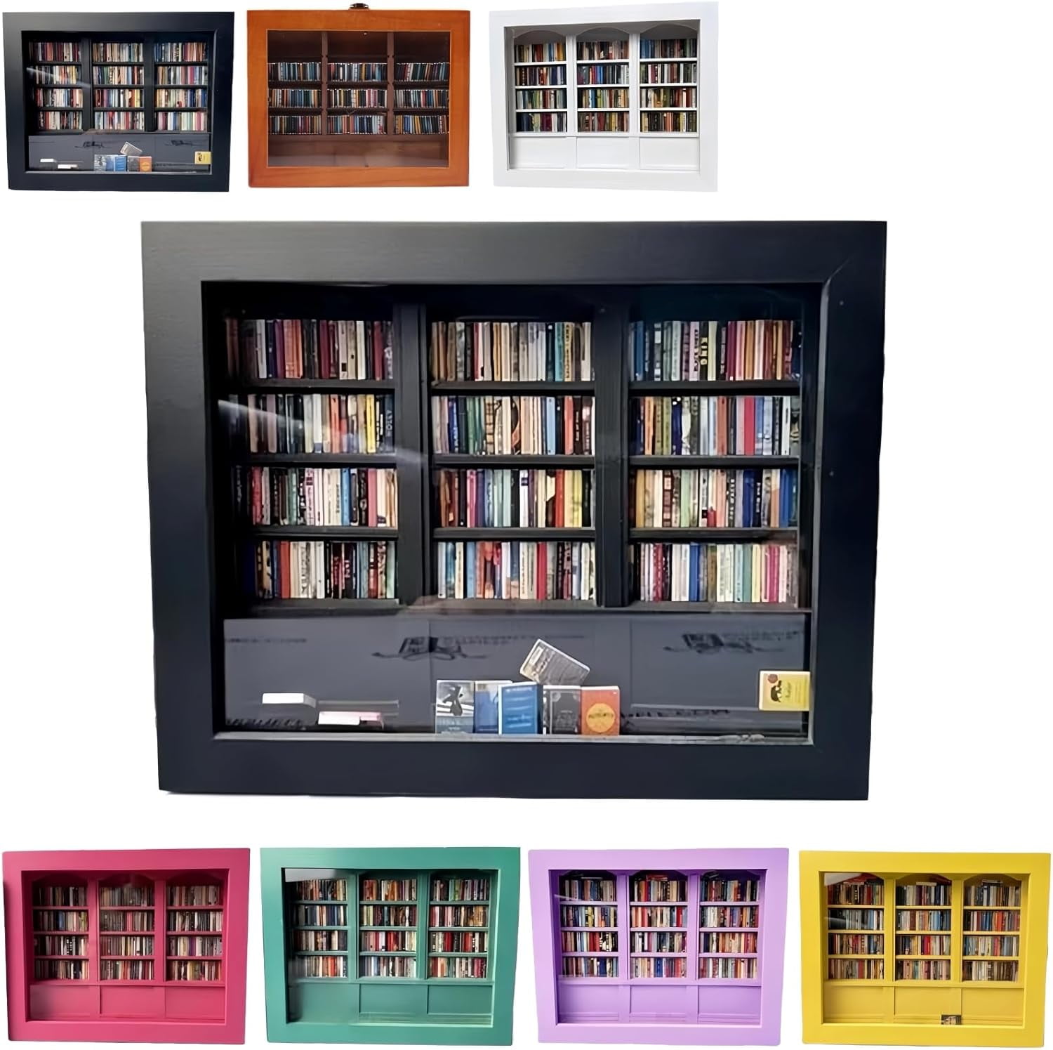 Anxiety Library, Anxiety Bookshelf Mini Books with 200Pcs Mini Books ...