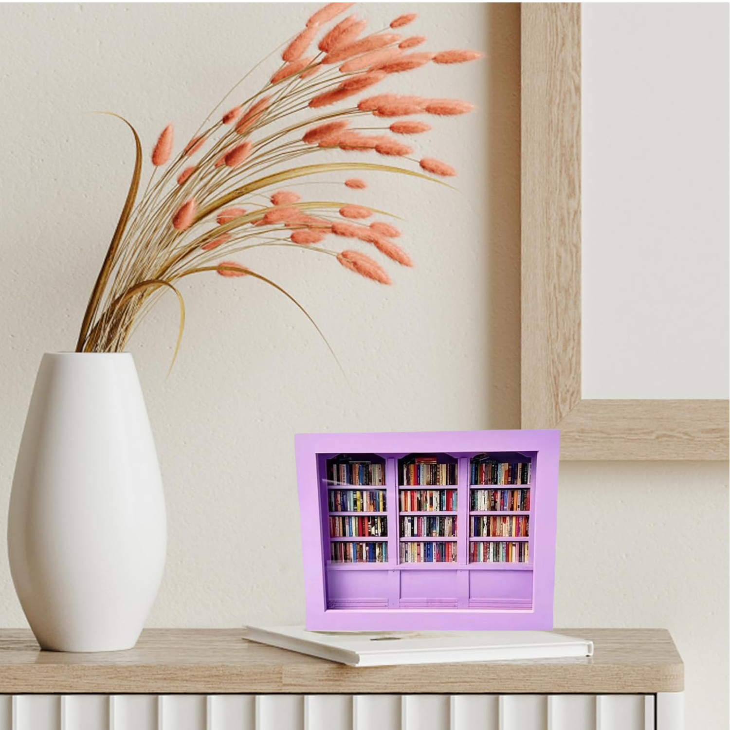 Anxiety Library Bookshelf，Mini Bookshelf Ornament，Small Bookshelf for ...