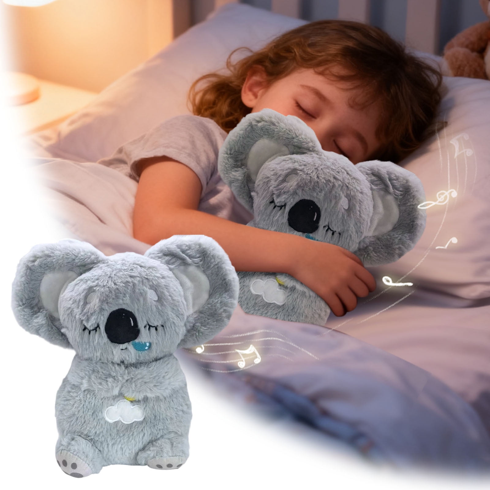 Anxiety Relief Koala, Breathing Teddy Bear with Calming Music, Lights ...