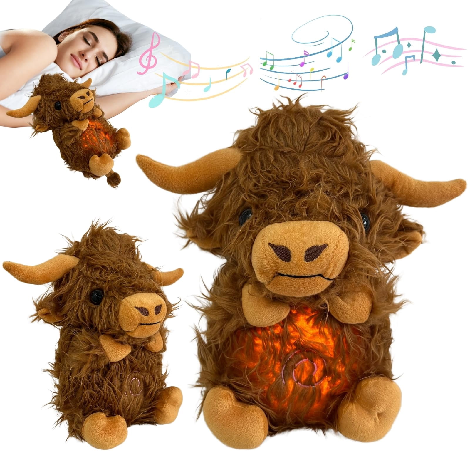 Anxiety Relief Koala Highland Cow, Breathing Teddy Anxiety Bear with ...