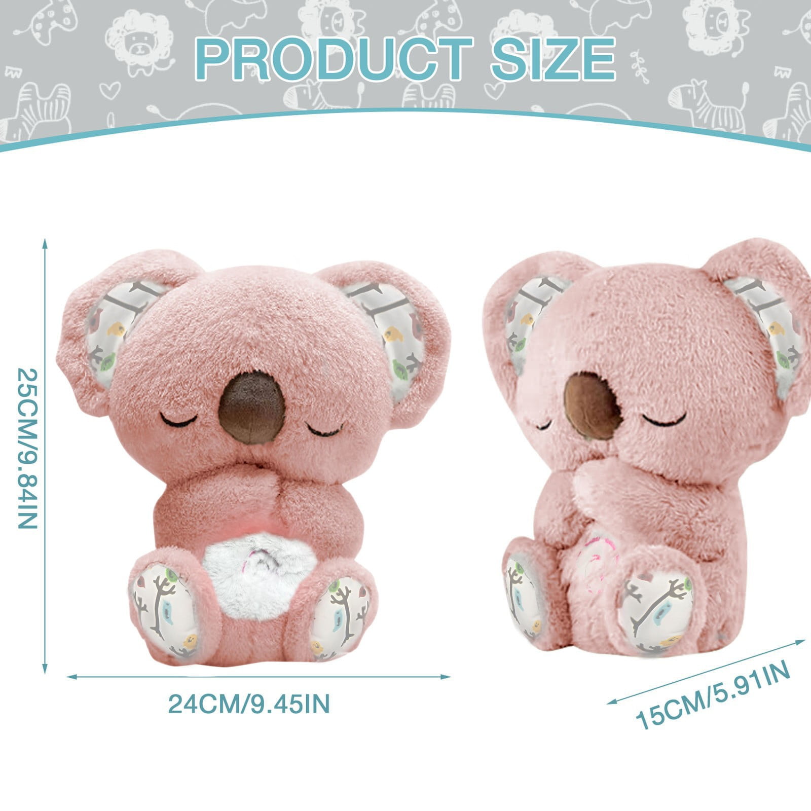 Anxiety Relief Koala Plush, Breathing Koala Bear Cute Sleeping Koala ...